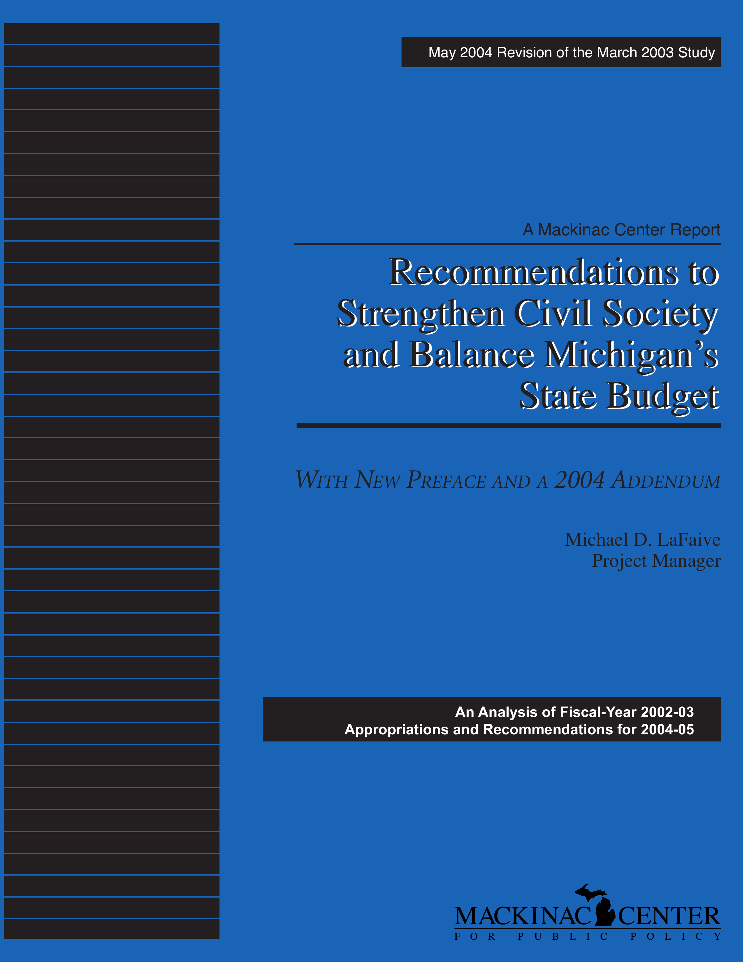 Recommendations to Strengthen Civil Society and Balance Michigan’s ...