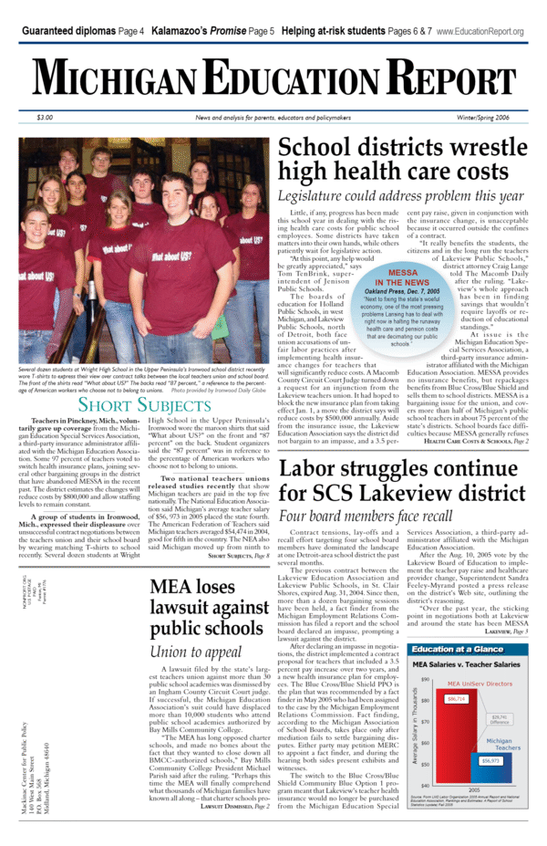 Articles – Michigan Education Report (2006-01) – Mackinac Center