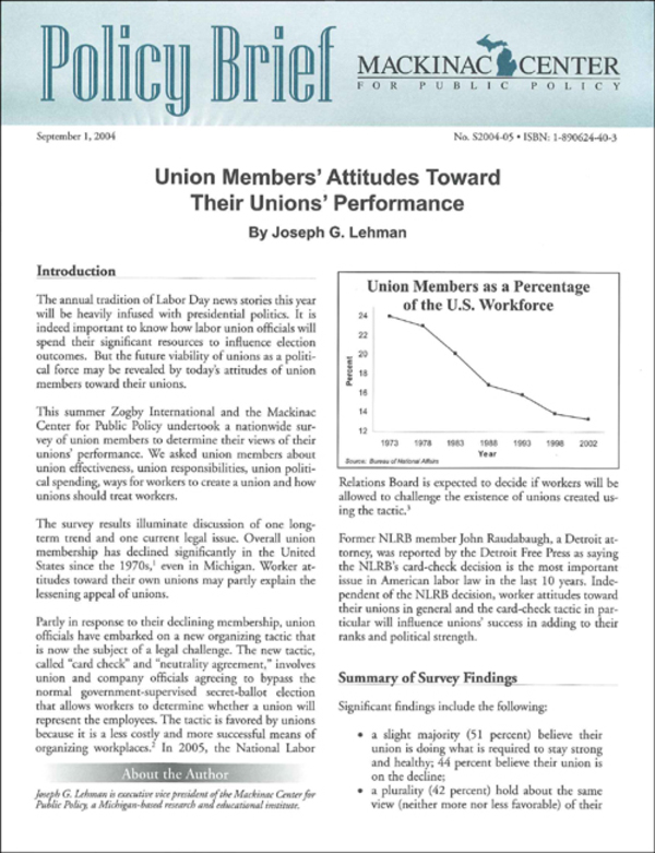 Complete Survey Questions and Results – Union Members' Attitudes Toward ...